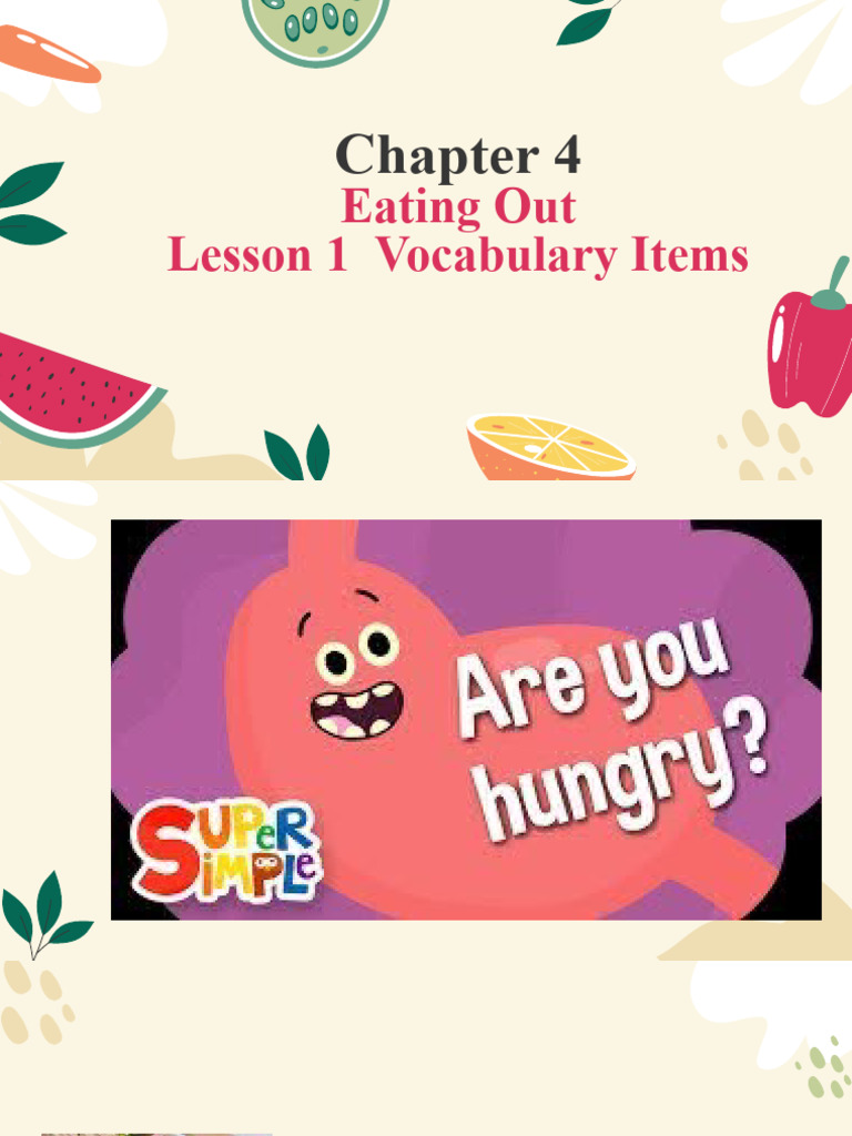 Vocabulary for Dining Out | PDF