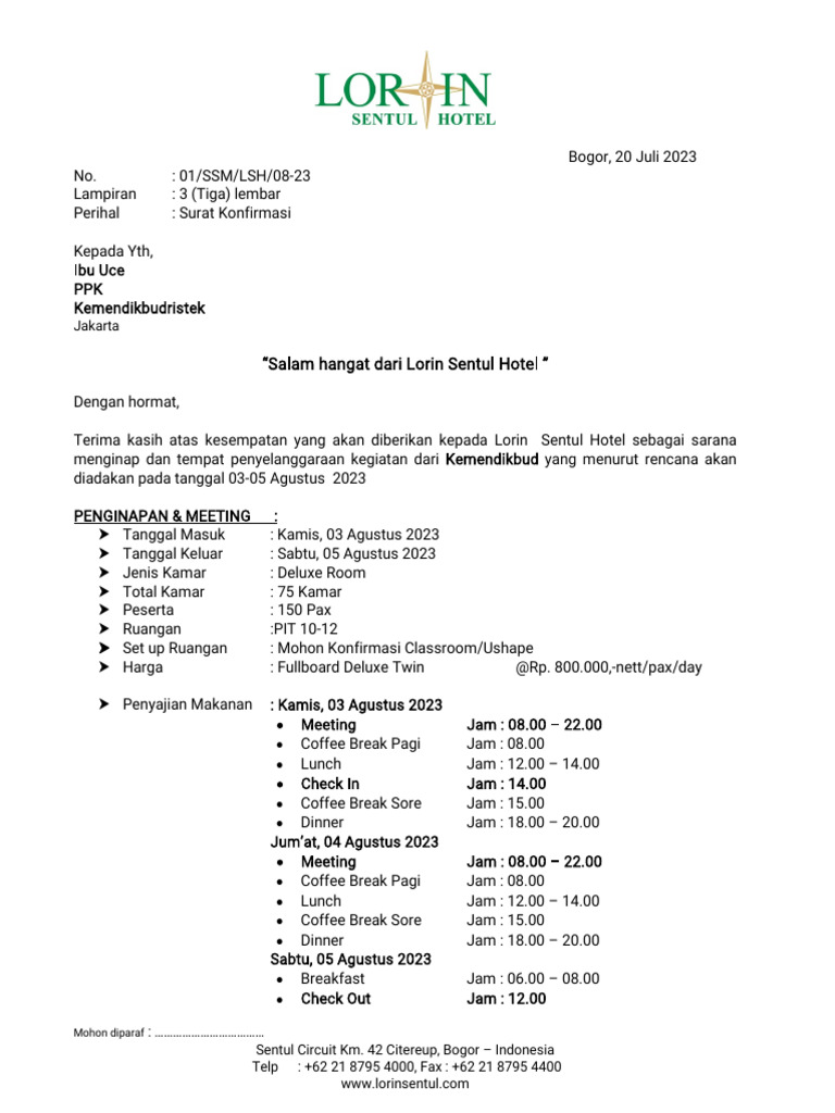 001. SPK Kemendikbud Ibu Ellys 03-05 Agustus 2023_edited | PDF