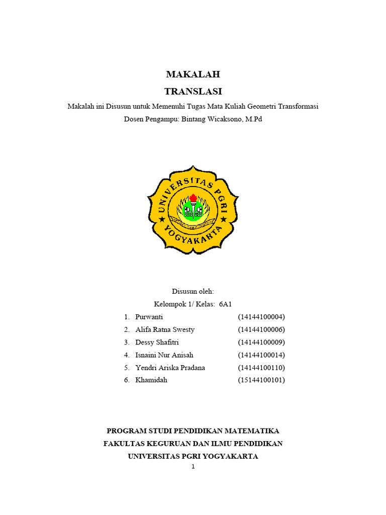 Pengertian dan Rumus Geseran dalam Geometri | PDF