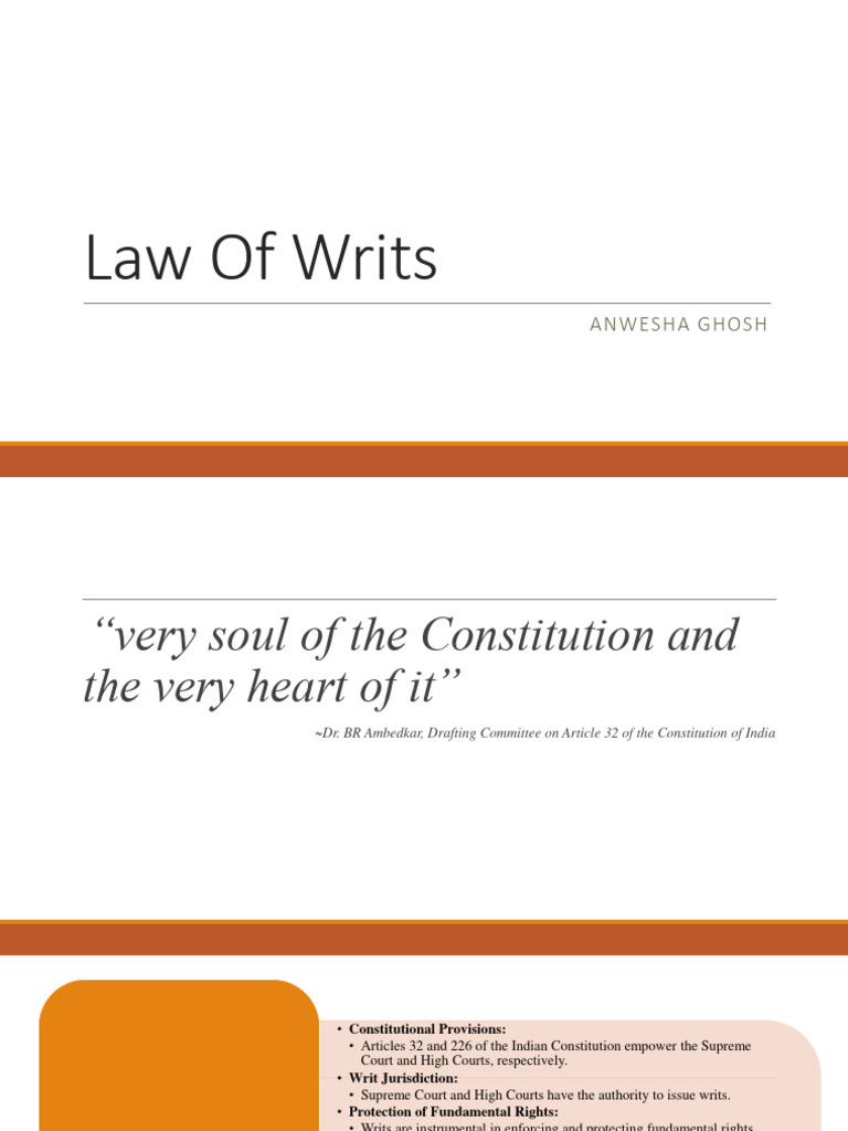Law of Writs | PDF | Writ | Habeas Corpus