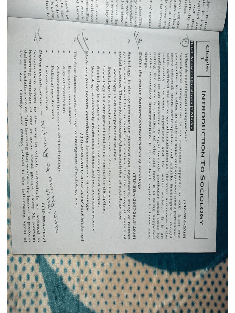 Unit 1 Sociology | PDF