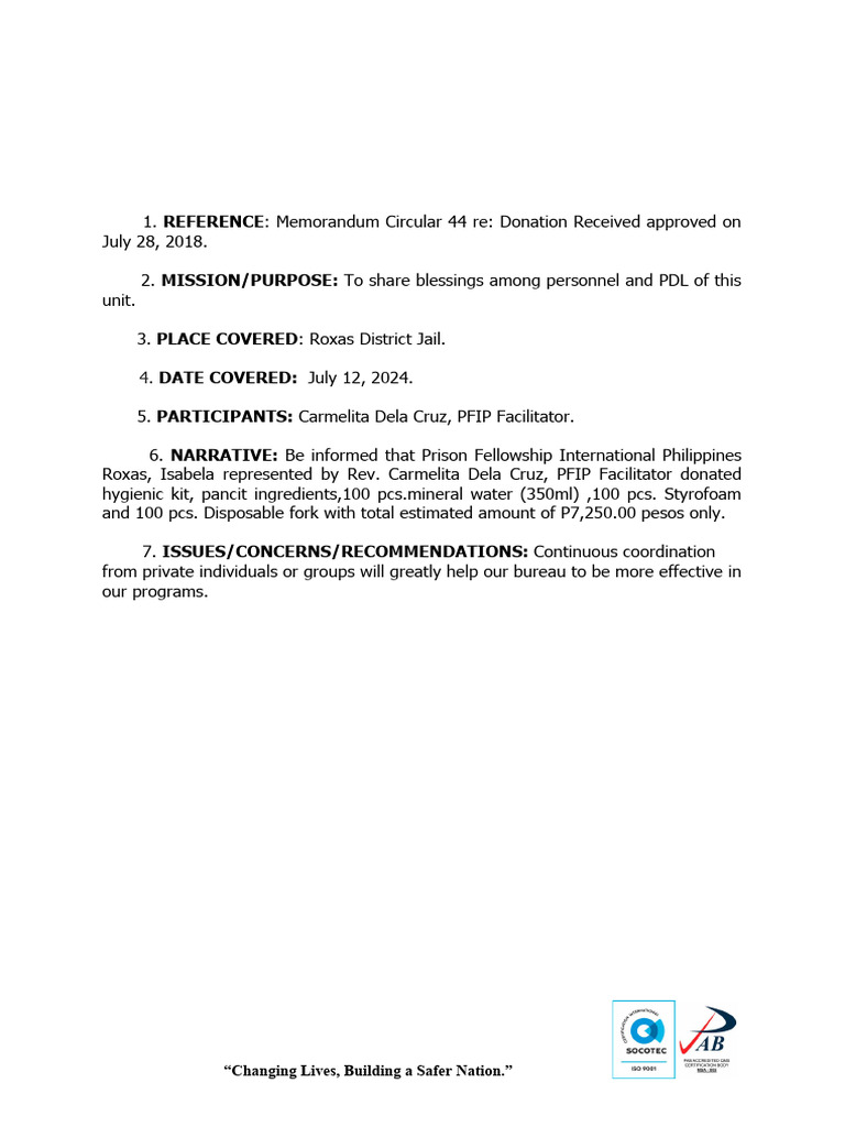 RDJ - Aar Re Received Donation | PDF | Religion & Spirituality