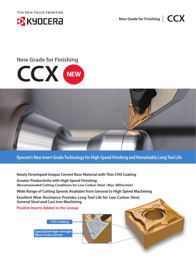 Kyocera Ccx Ct En | PDF | Machining | Steel