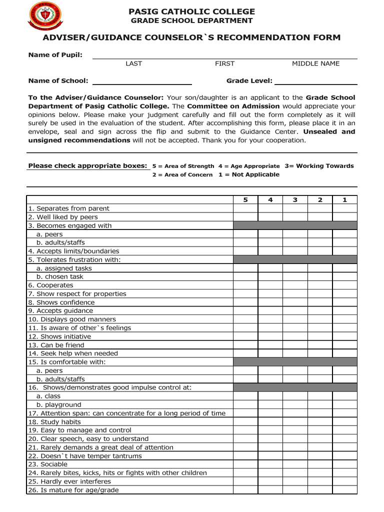 Guidance Recommendation | Download Free PDF | Human Development | Behavior Modification
