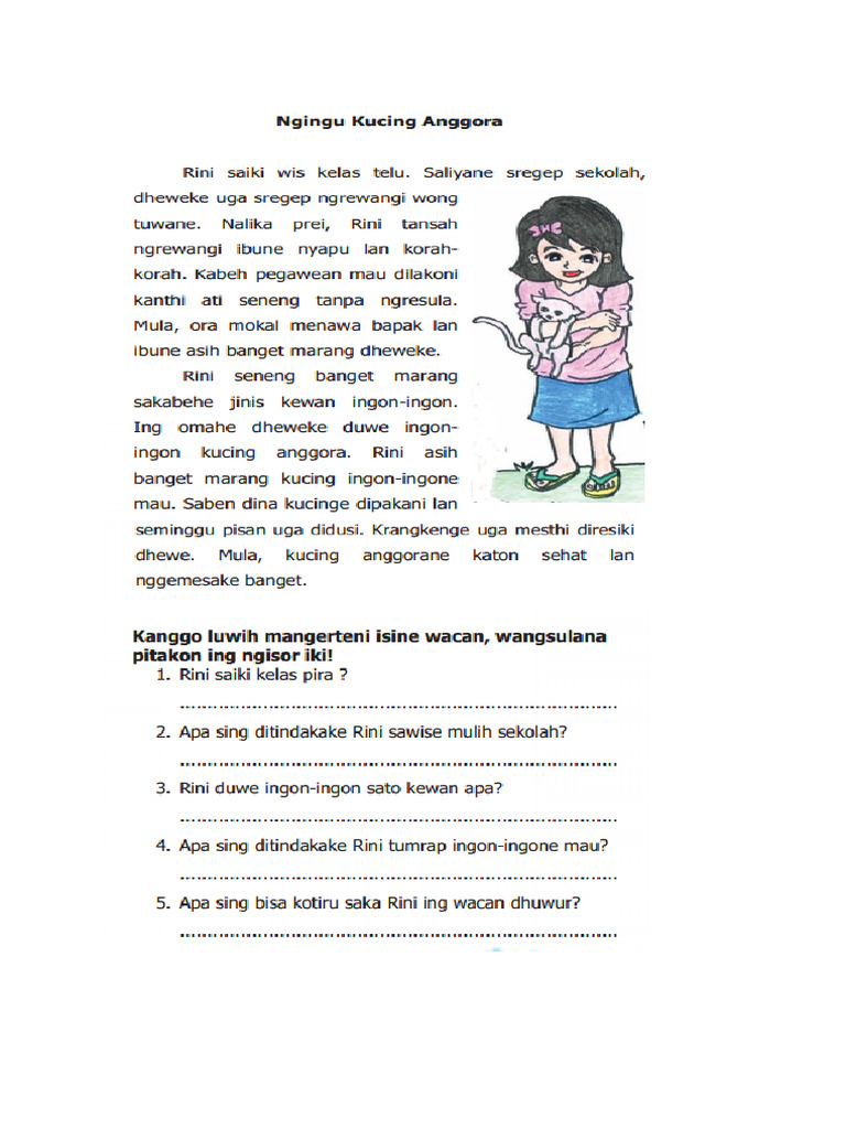 Tugas Basa Jawa Kelas 3 (Rabu, 21 Juli 2021) | PDF