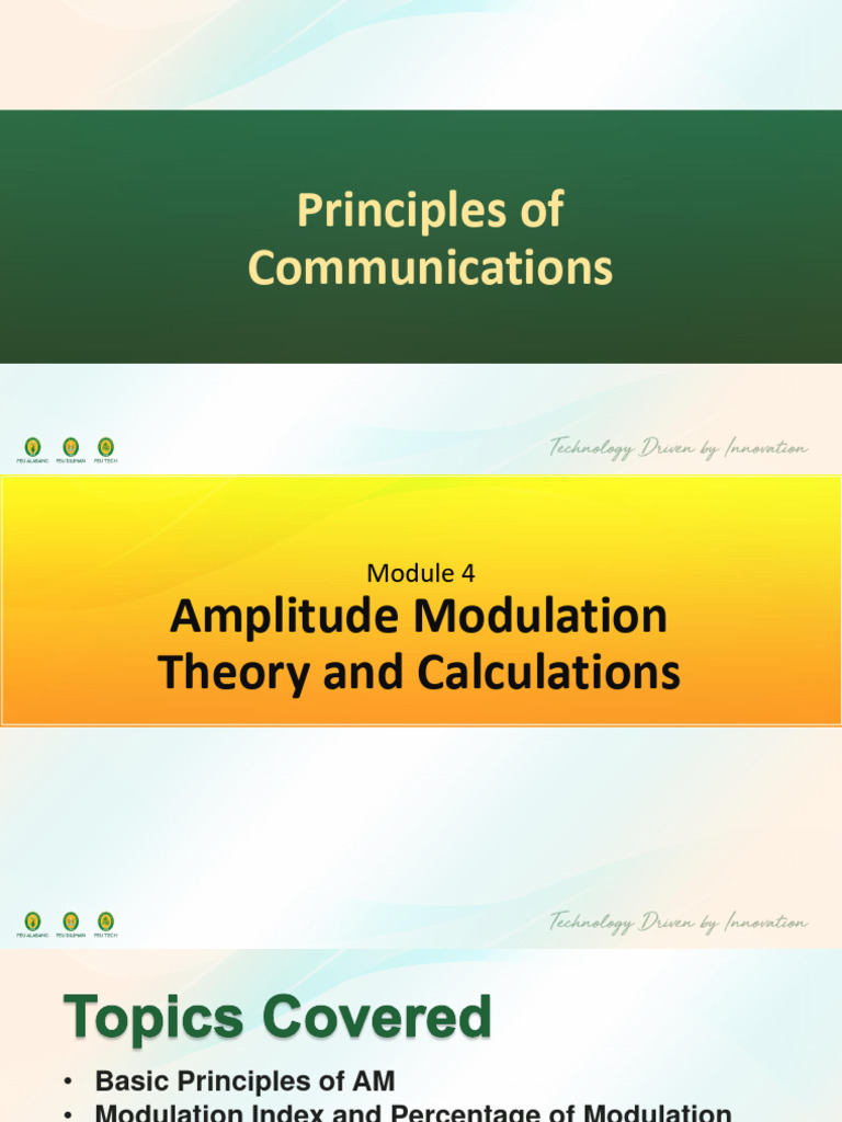 Module 4 Amplitude Modulation Theory And Calculations Pdf Amplitude Modulation