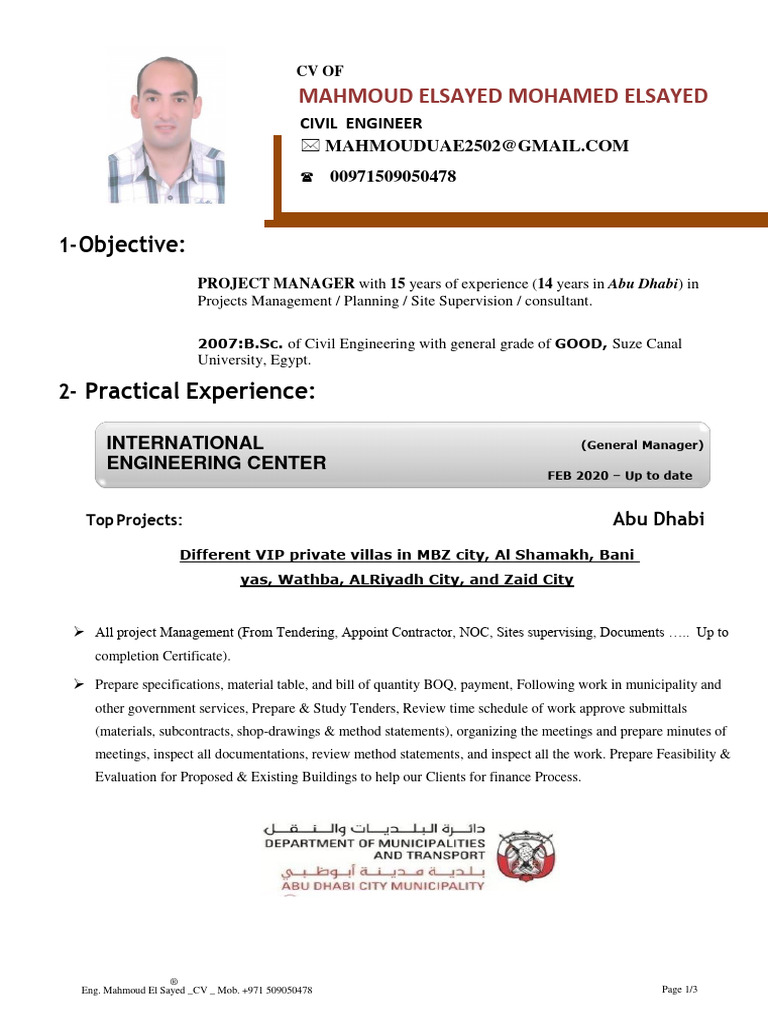 CV Eng Mahmoud | PDF
