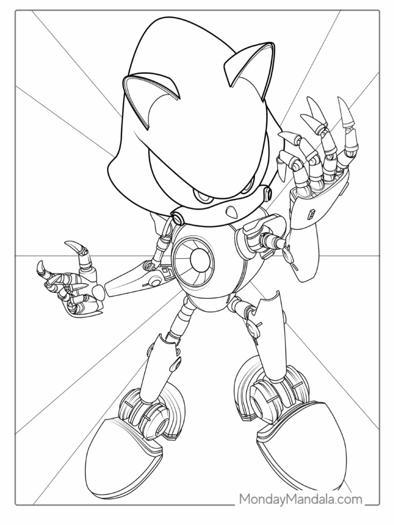 Metal Sonic Coloring Page | PDF