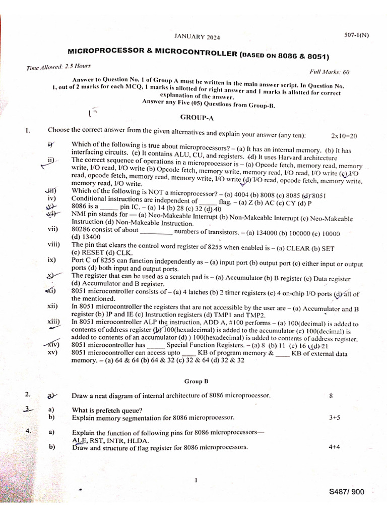 Micro Processor and Controller 5th Sem | PDF