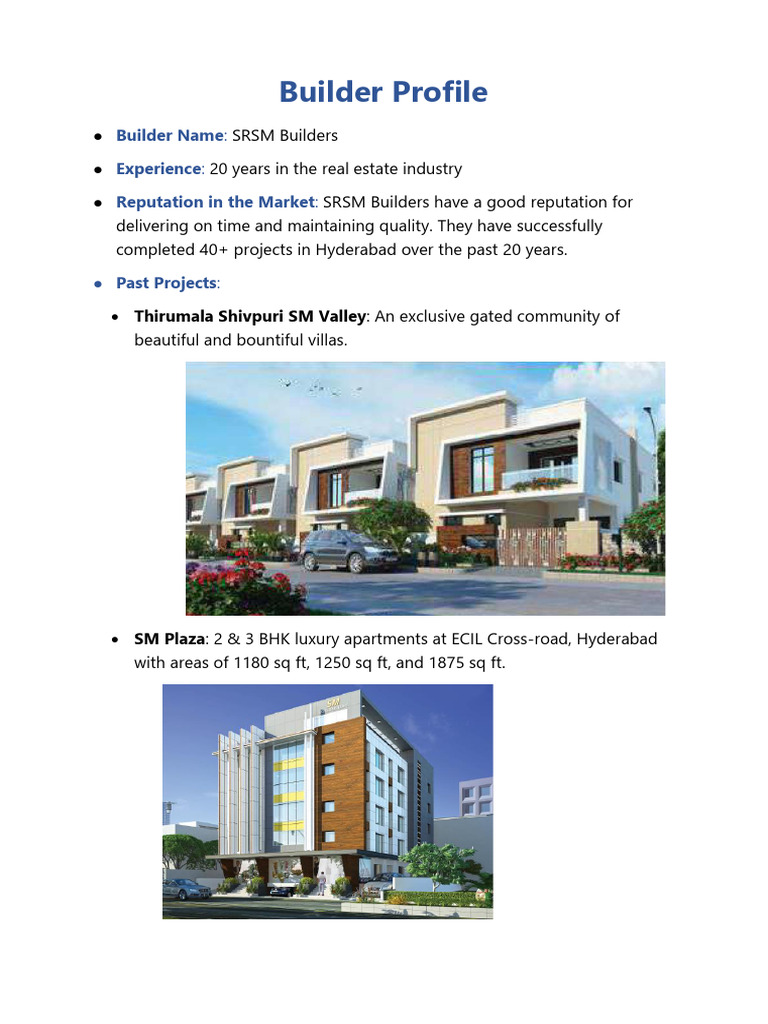 SR Builder Profile G | PDF