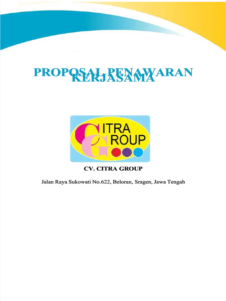 PDF Contoh Proposal Penawaran Kerjasama - Compress | PDF