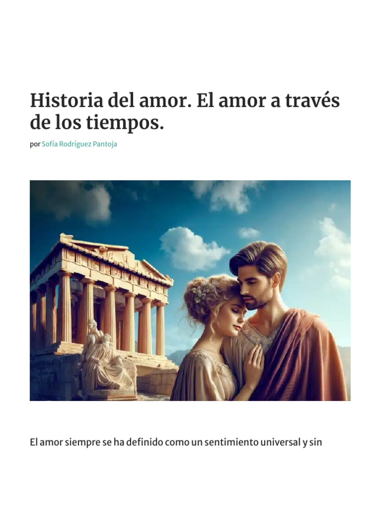 Evolución del amor a través de la historia | PDF | Amor | Matrimonio