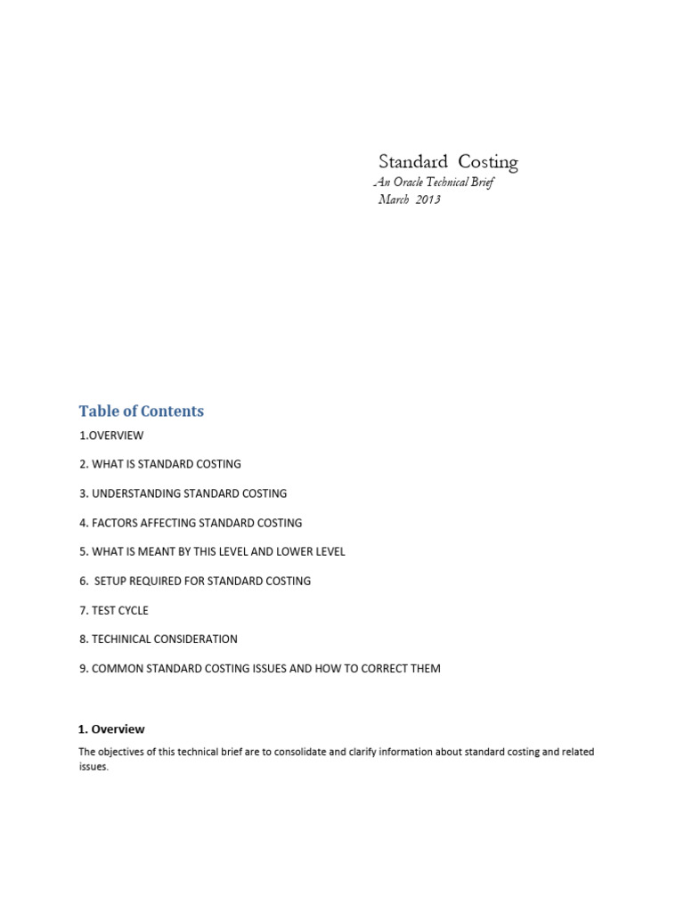 OPM Standard Costing3 | PDF | Inventory | Cost