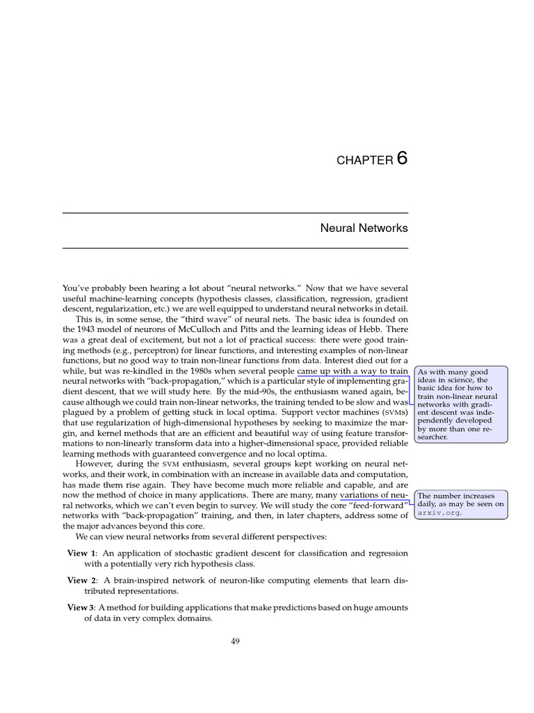 Chapter Neural Networks | PDF | Artificial Neural Network | Support Vector Machine