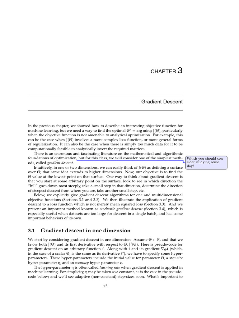 Chapter Gradient Descent | PDF | Mathematical Optimization | Function (Mathematics)