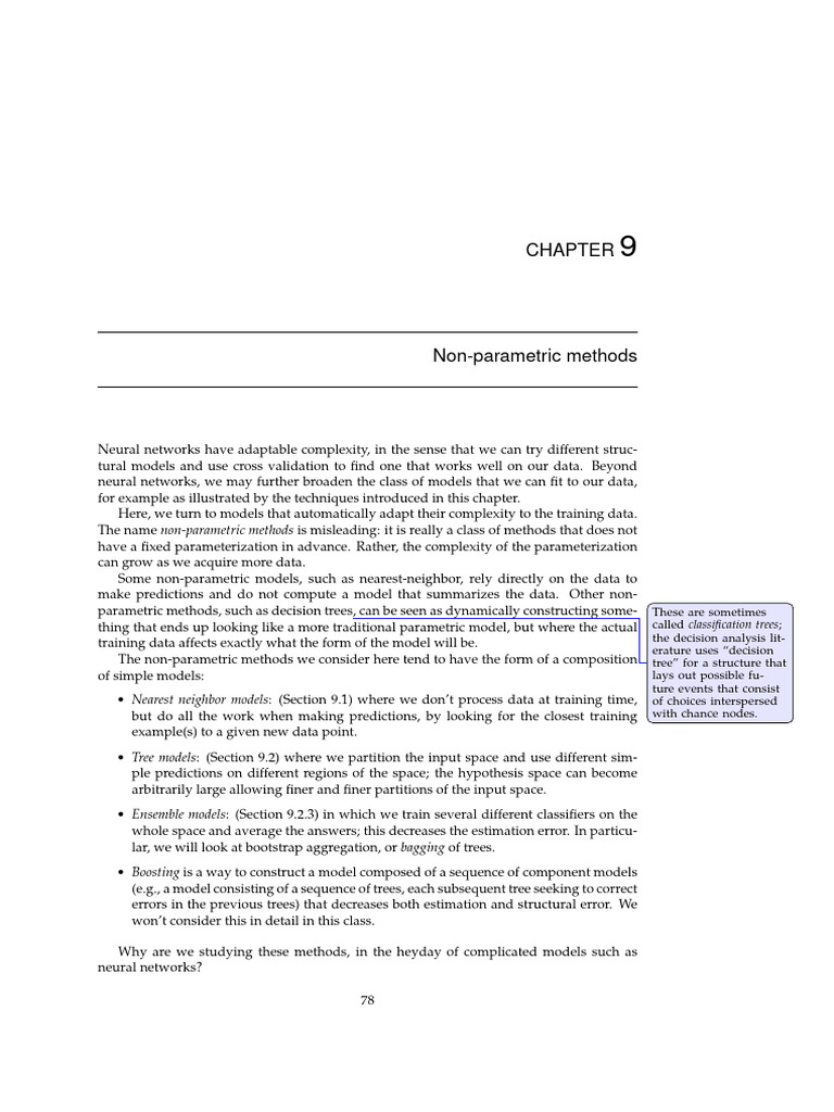 Chapter Non-Parametric Methods | PDF | Statistical Classification | Regression Analysis