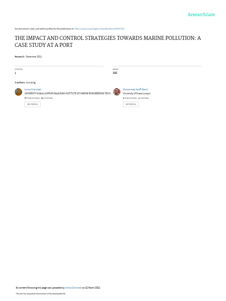 MF12 1 16 Ismila - TheImpactofthecontrolstrategiesatport | PDF | Survey ...