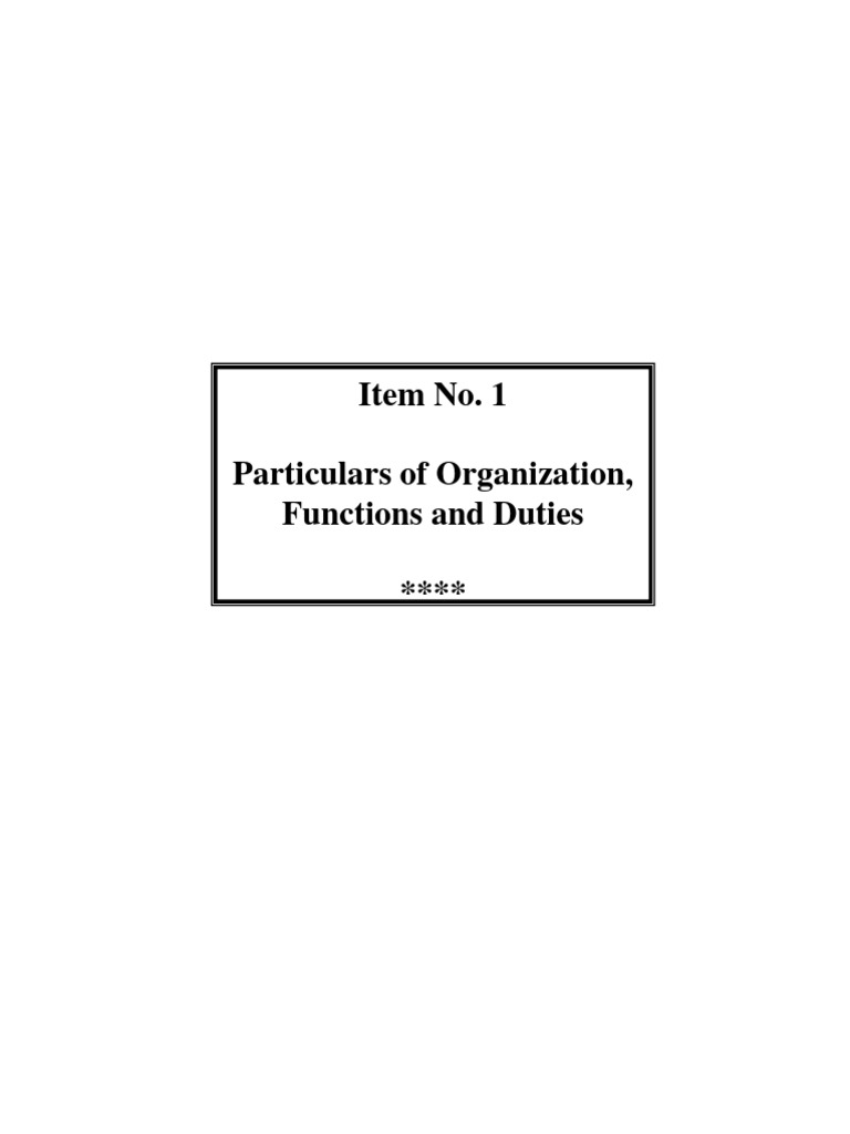1 Particulars of Organisation Functions and Duties | PDF | Power (Physics) | Electrical Engineering
