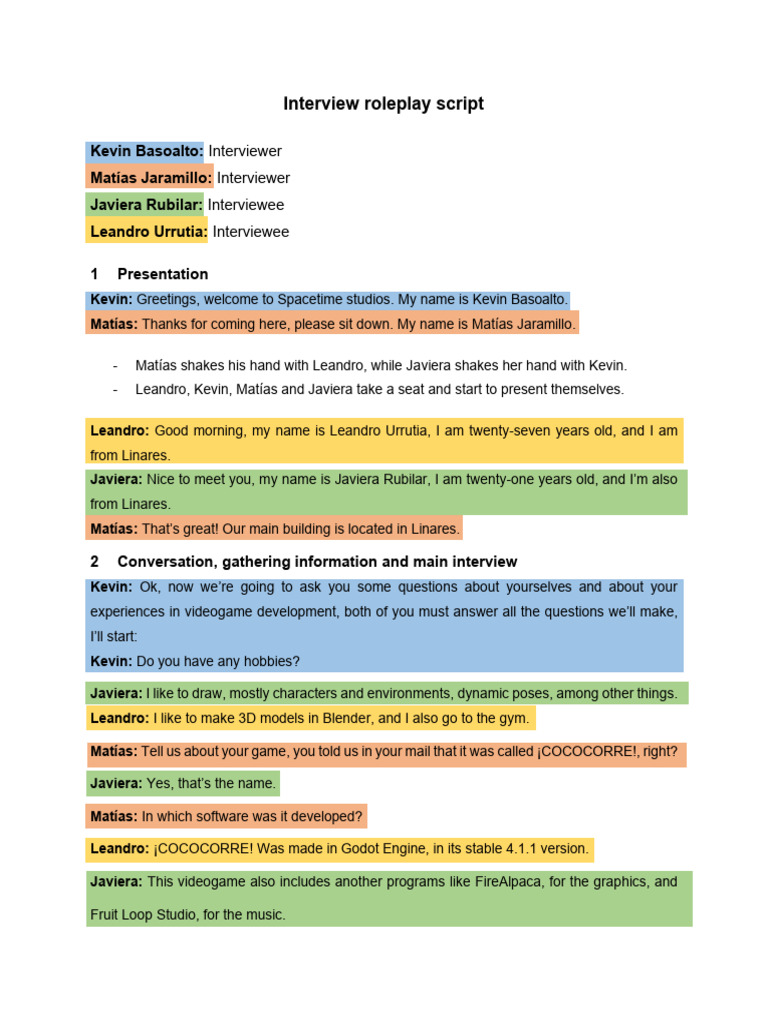 English Roleplay Script | PDF | Computing