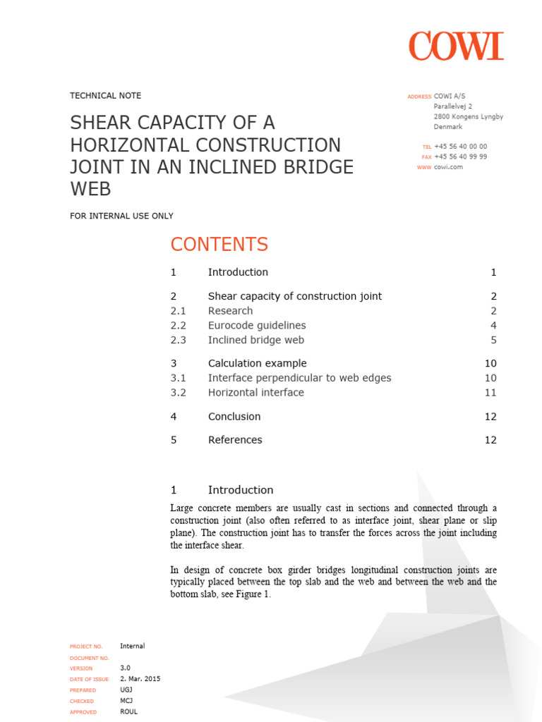UGJ (13) - Shear Capacity of A Horizontal Construction Joint in A N ...