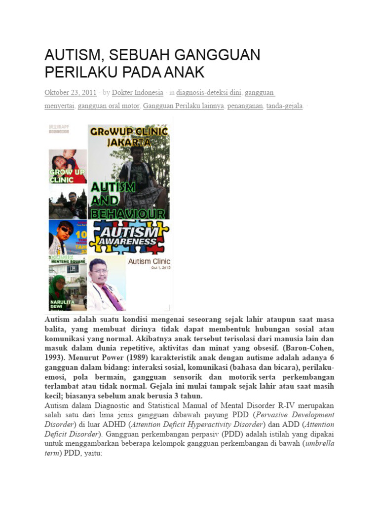 Gangguan AUTISM | PDF