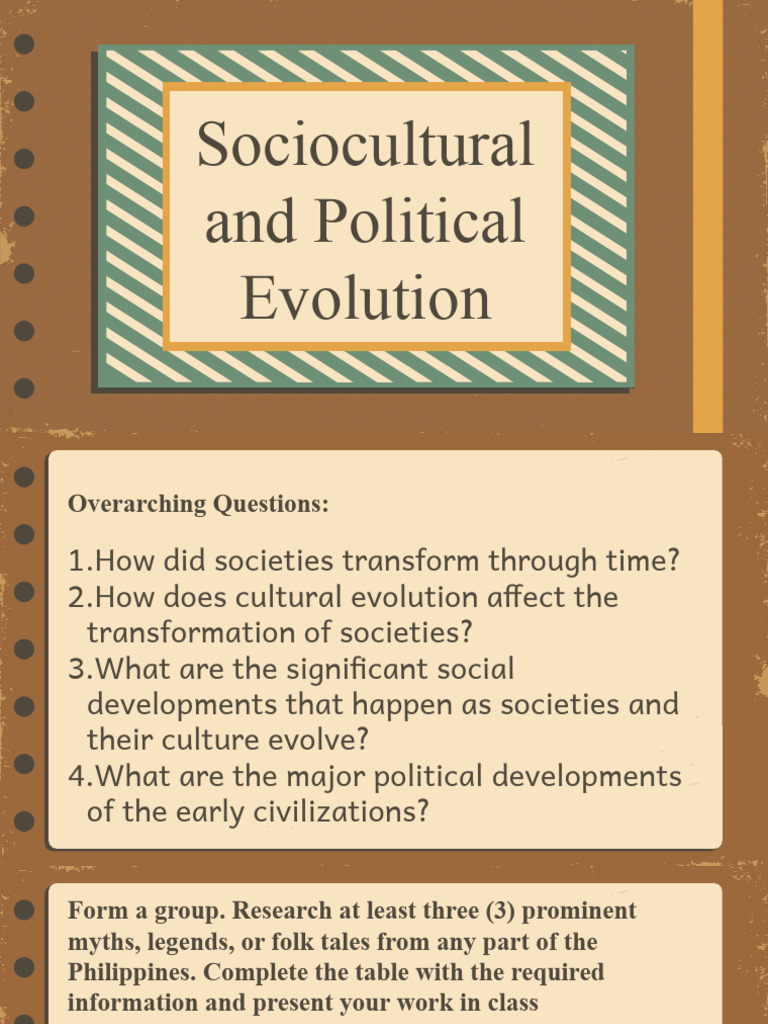 Lesson 3 Sociocultural and Political Evolution | PDF | Society | Agriculture