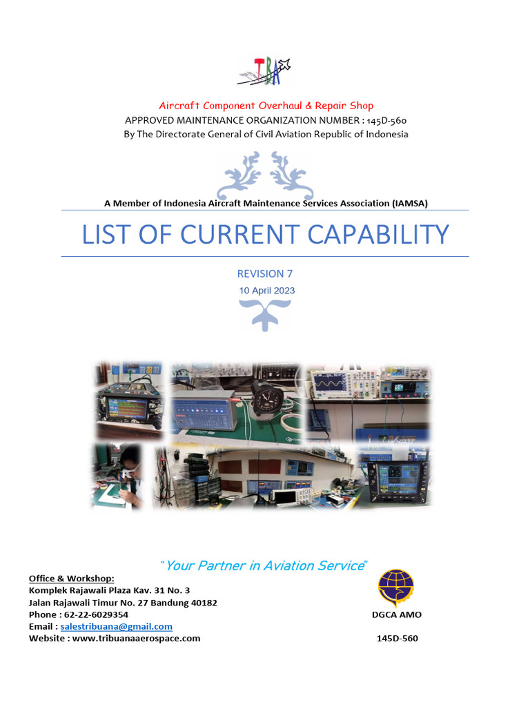 Capability PT Tribuana Aerospace Rev 7 | PDF | Very High Frequency | Electronics