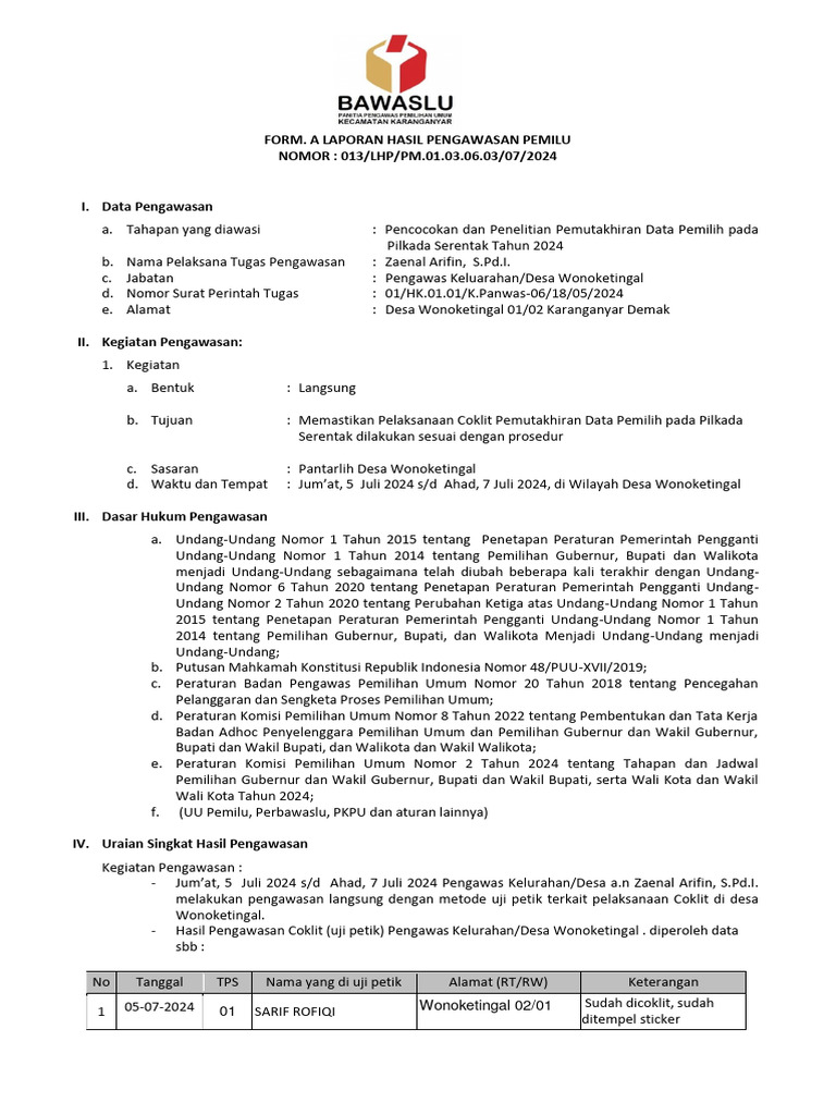 003 Uji Petik 5 Juli - 7 Juli 2024 | PDF