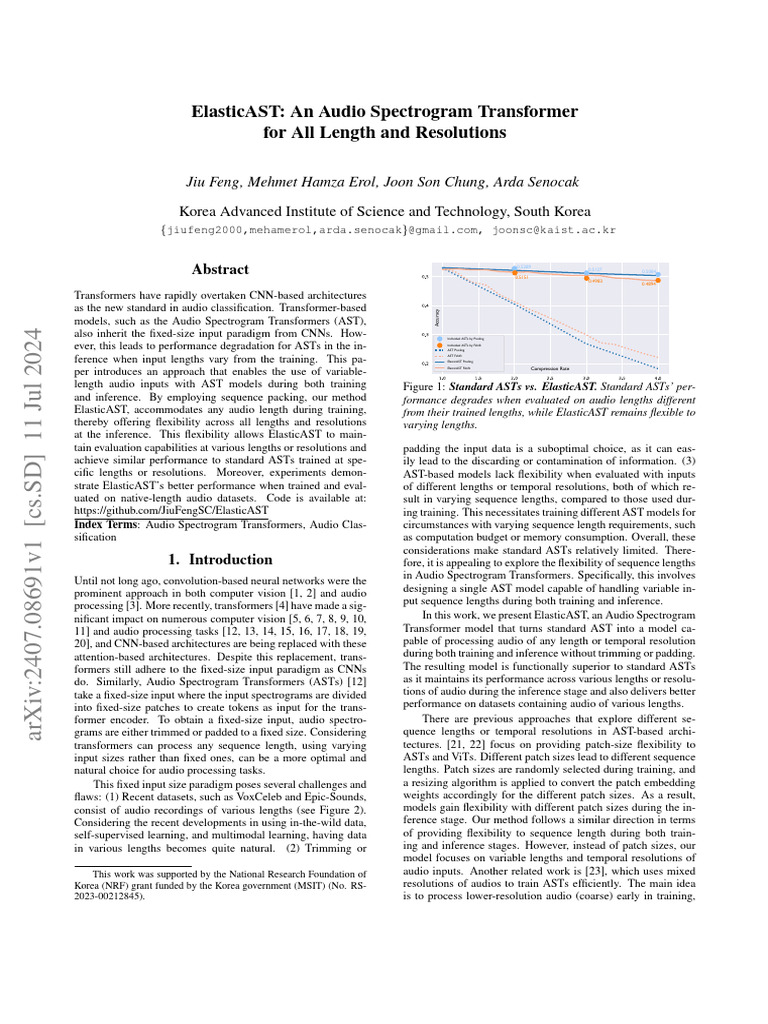 An Audio Spectrogram Transformer For All Length and Resolutions | PDF | Data Compression