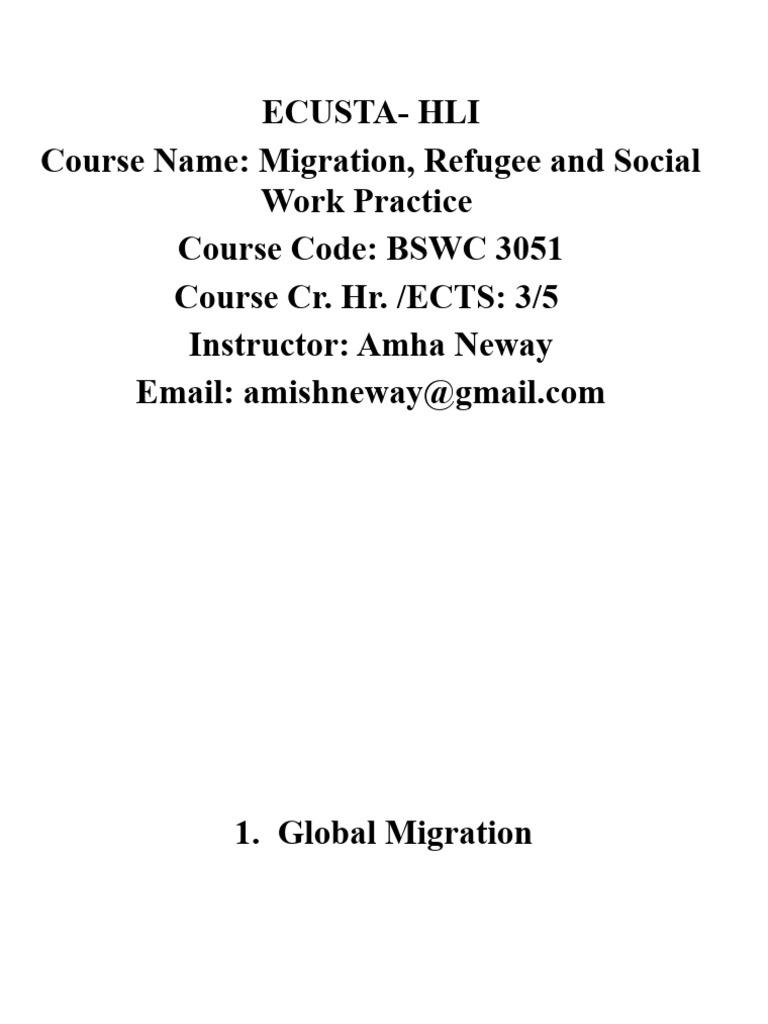 Migration | PDF | Human Migration | Globalization