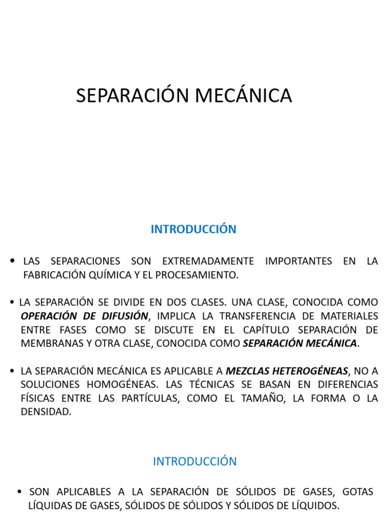 SEPRACION | PDF | Mezcla | Filtración