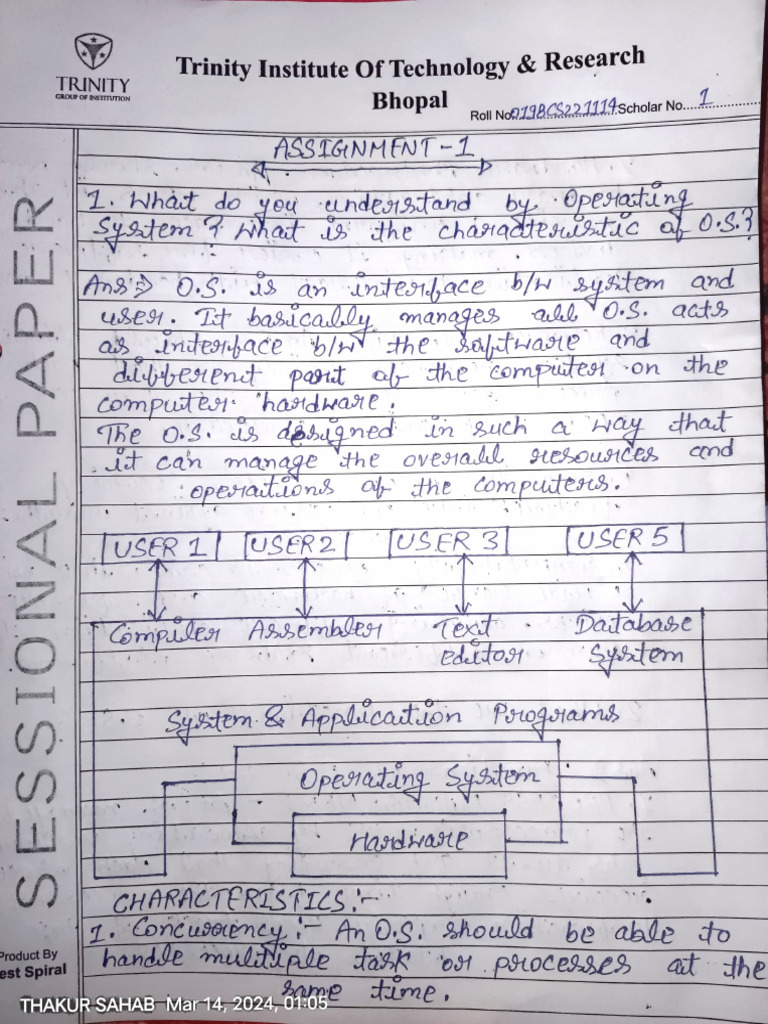 Assignment - 1 (OS) | PDF | System Software | Operating System Technology