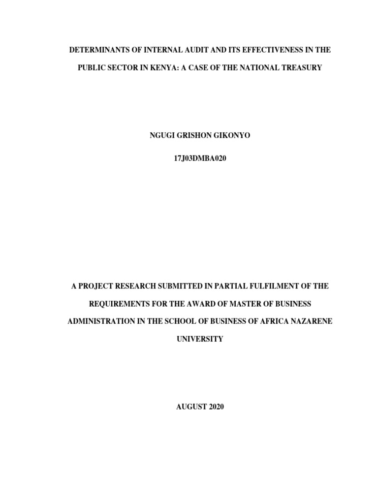 The Best Internal Audit Paper | PDF | Internal Audit | Audit