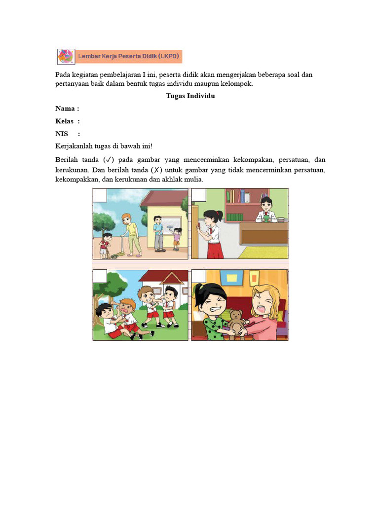 LKPD PPKn Kelas 2: Tugas dan Proyek | PDF | Karier & Perkembangan