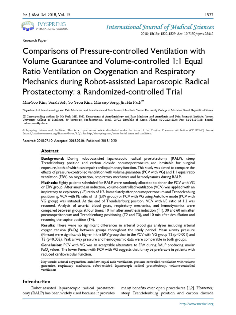 Autoflow vs Pcv-Vg vs Prvc | Download Free PDF | Anesthesia | Physiology