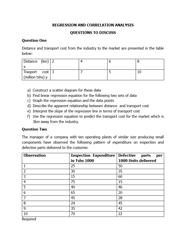 Regression and Correlation Analysis Guide | PDF | Teaching Methods ...