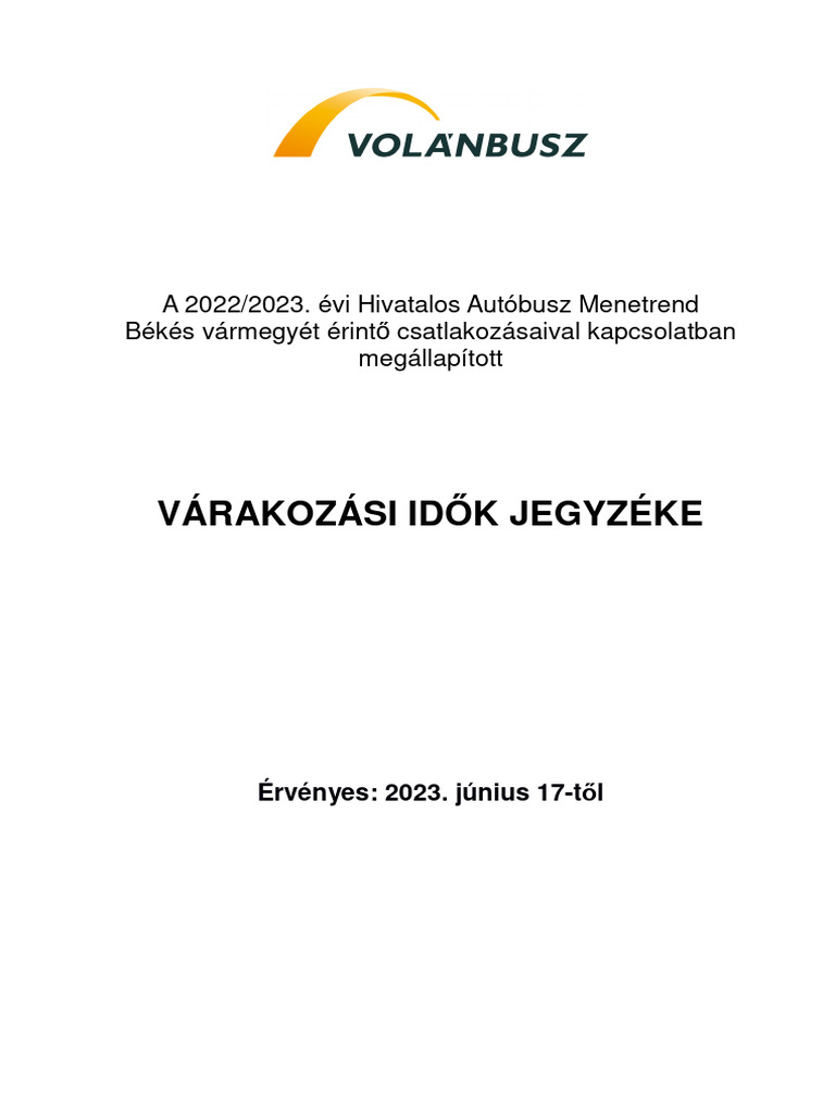 V爎akoz爏i id媖 jegyz俴e - B俴俿 | PDF