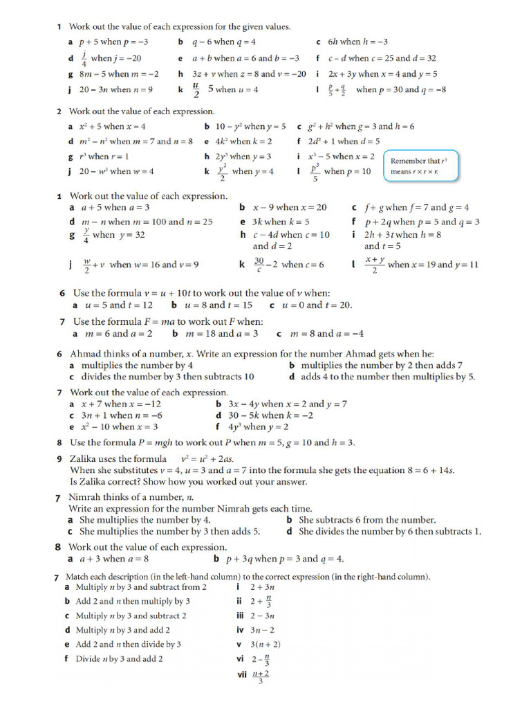 国庆假期-多项式 解方程 表达式 | PDF | Algebra | Mathematics