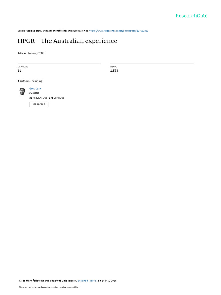 HPGR TheAustralianExperience | PDF | Mill (Grinding) | Mining