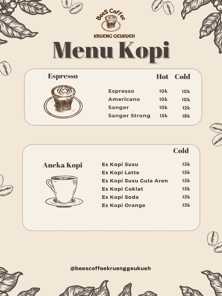 Cokelat Klasik Menu Kedai Kopi Klasik - 20240212 - 022228 - 0000 | PDF