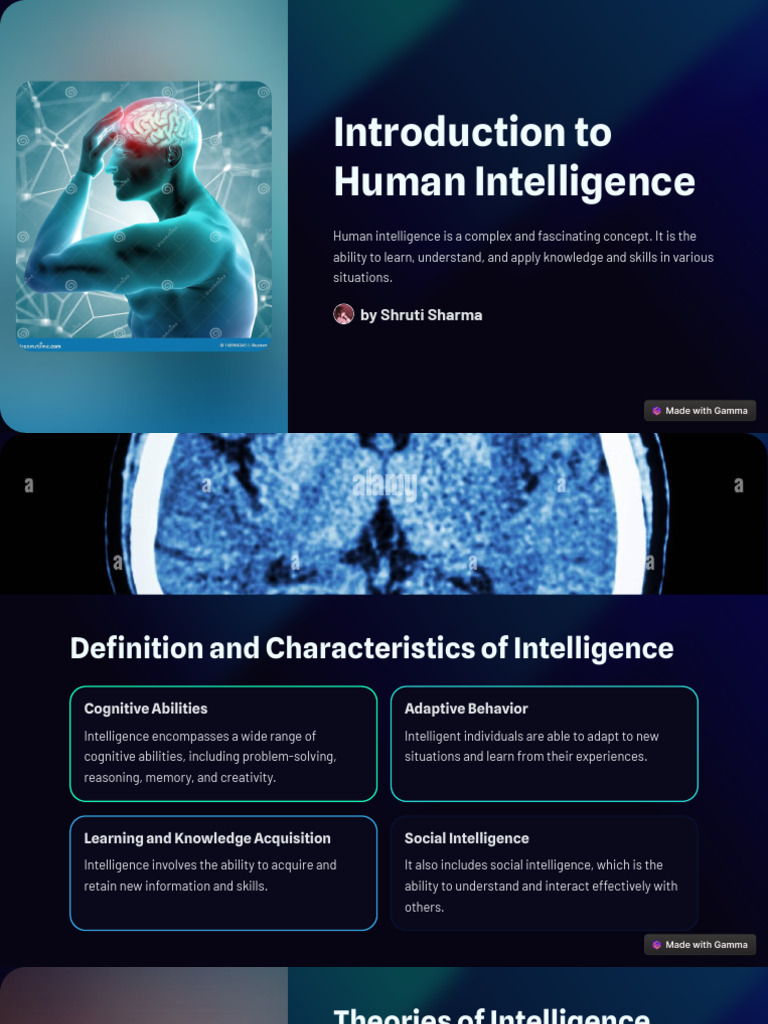 Introduction To Human Intelligence | PDF | Intelligence | Intelligence ...