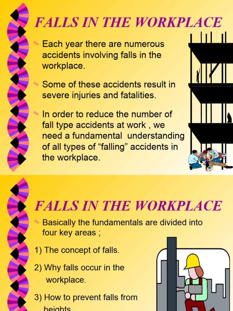Workplace Fall Prevention Guide | PDF | Occupational Safety And Health ...