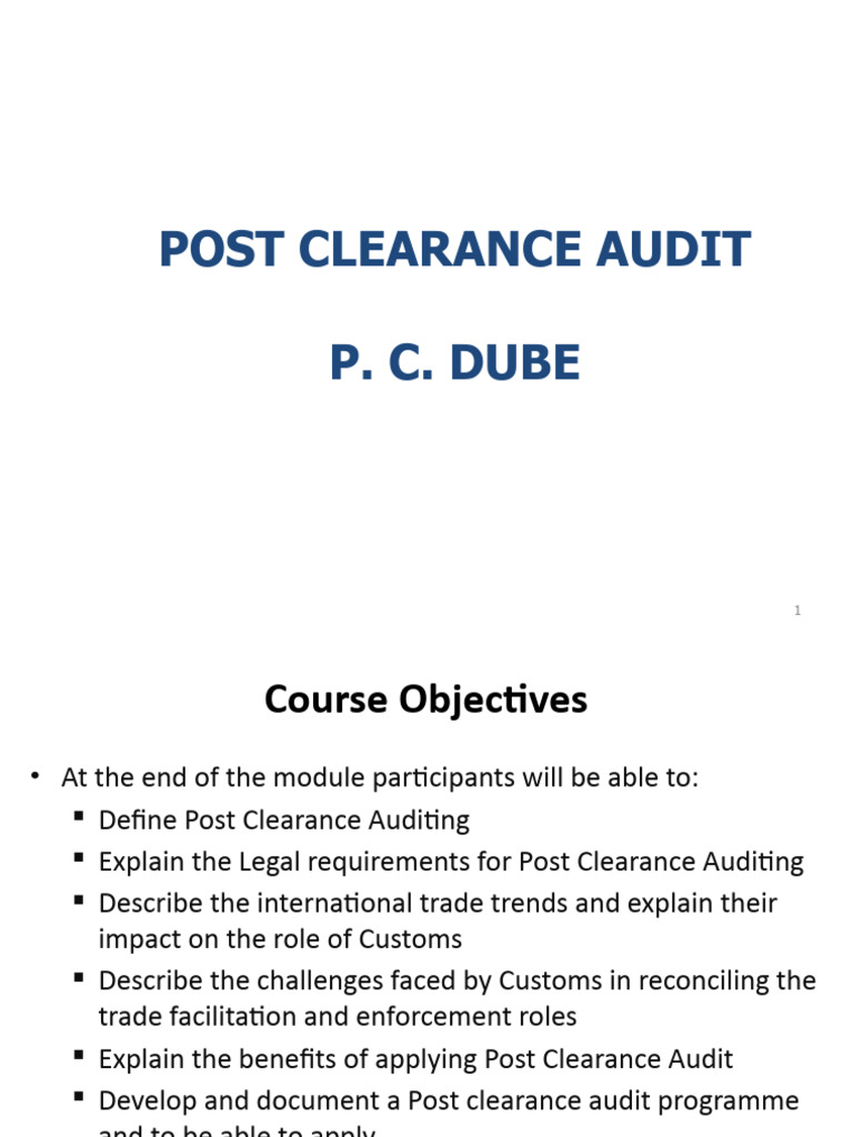 14 Post Clearance Audit | PDF | Audit | Debits And Credits