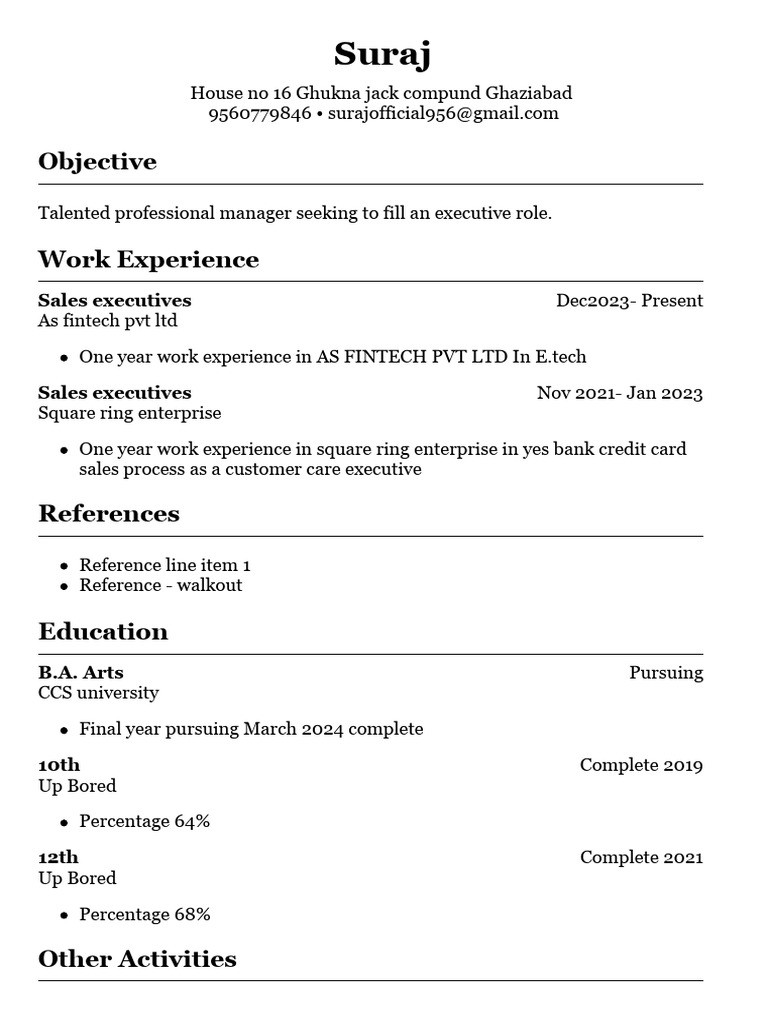 Resume Suraj | PDF