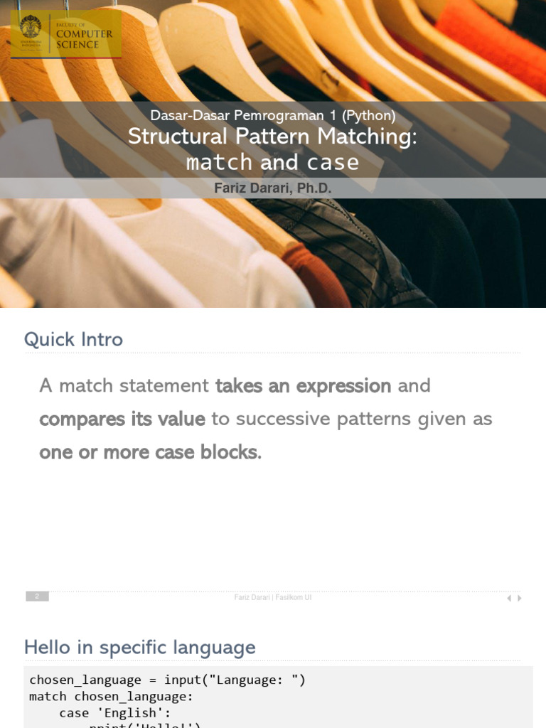 Topik 03 Structural Pattern Matching V02 Pdf Career And Growth 7755
