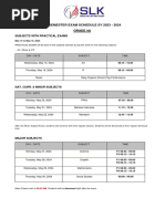 2nd Term Test Timetable - 2024 | PDF