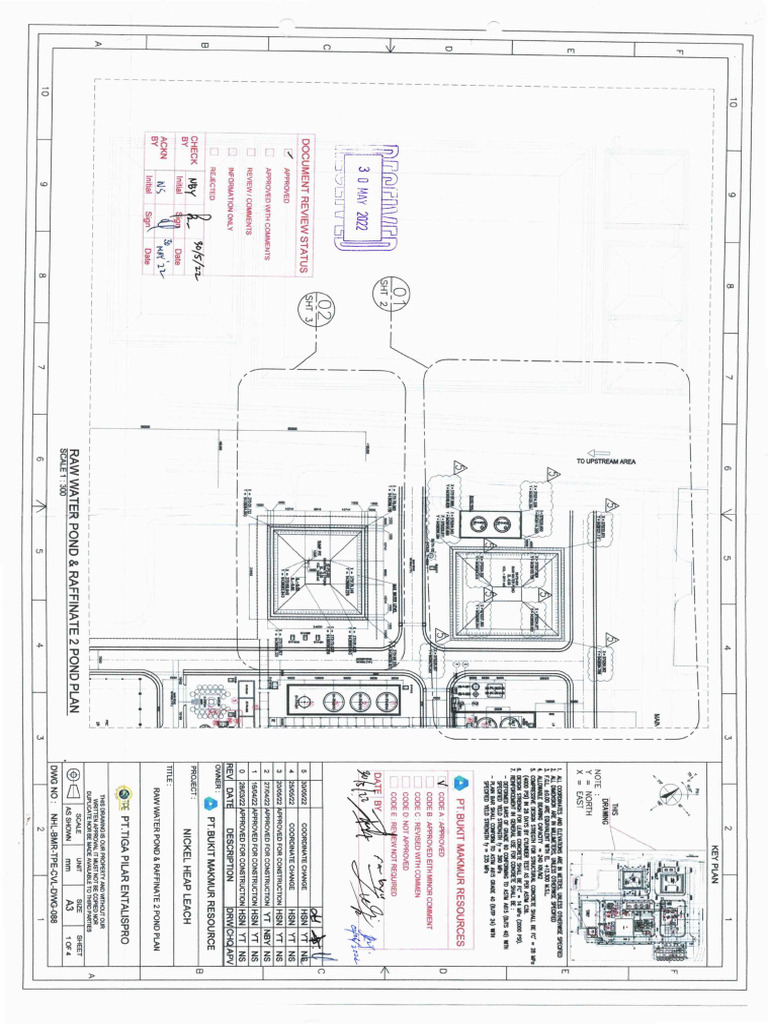 NHL-BMR-TPE-CVL-DWG-088 - Rev.5 - Raw Water Pond & Raffinate 2 Pond ...
