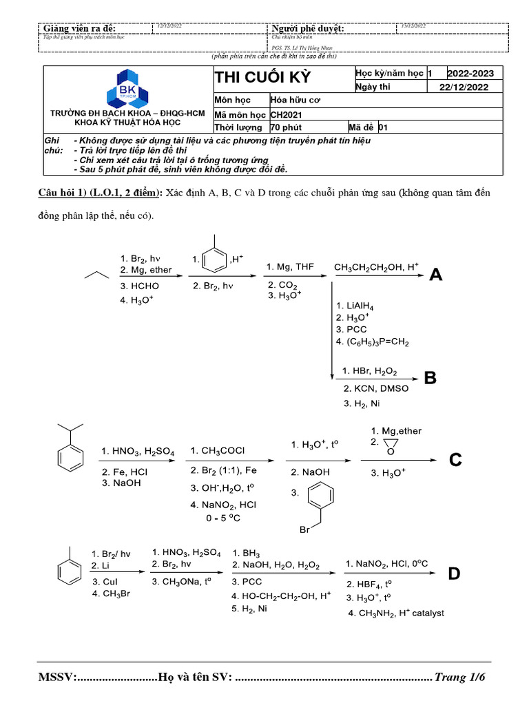 CH2021 - de Thi Cuoi Ky HK221 | PDF
