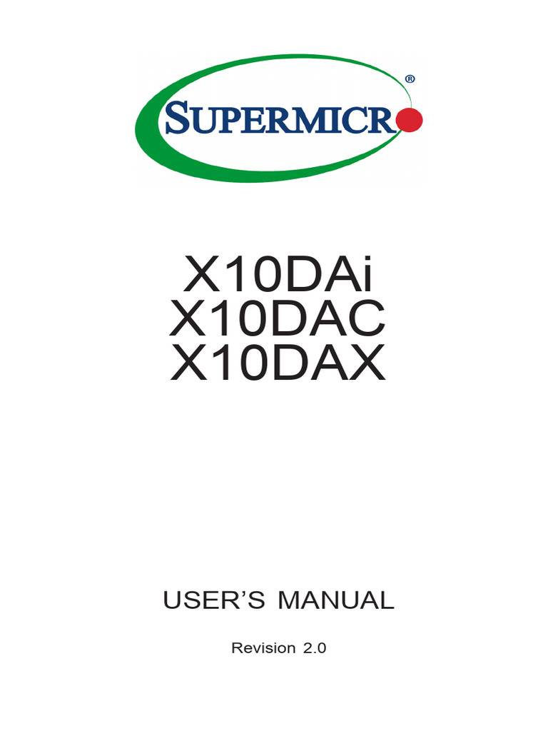 Supermicro X10DAi MNL-1563 | PDF | Bios | Computer Science