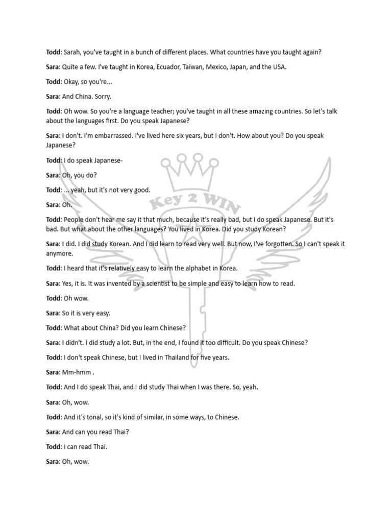 I Do Speak Spanish Scripts | PDF | Korean Language | Chinese Language